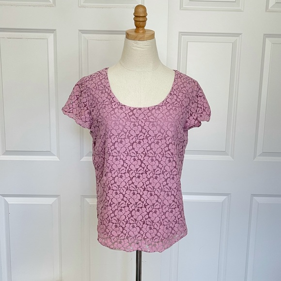 Aritzia | Tops | Aritzia Talula Pink Lace Blouse | Poshmark